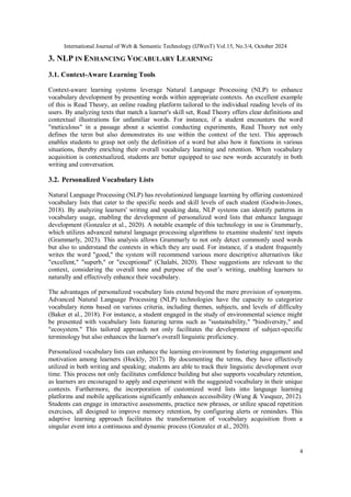 NLP APPLICATIONS IN VOCABULARY ACQUISITION | PDF