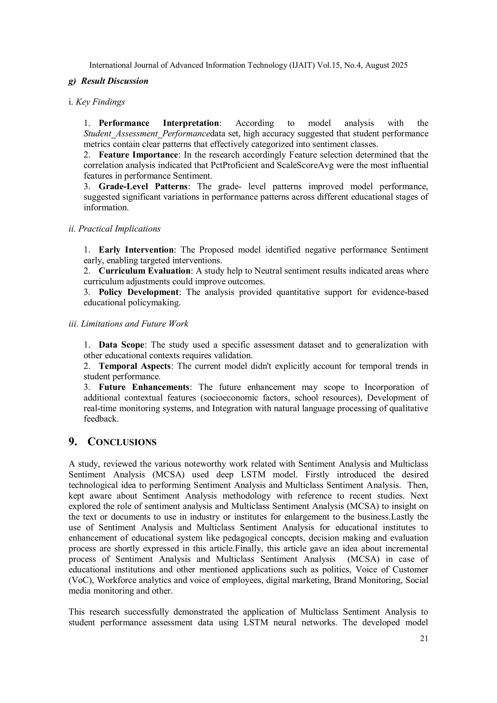 THE STUDY OF INCREMENTAL PROCEDURE WITH DEEP LSTM FOR MULTICLASS SENTIMENT ANALYSIS CONTEXT WITH ...