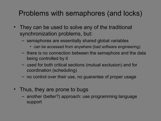 Semaphores and Monitors | PPT | Operating Systems | Computer Software and Applications