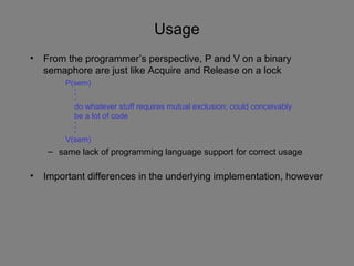 Semaphores and Monitors | PPT | Operating Systems | Computer Software and Applications