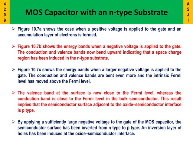MOS Capacitor | PPTX | Chemistry | Science
