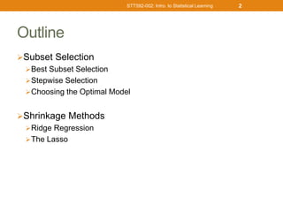 Stepwise Selection Choosing the Optimal Model .ppt