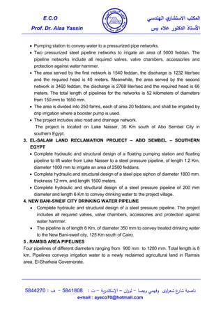 PROF ALAA YASSIN PROFESSIONAL EXPERIENCE | PDF | Civil Engineering ...