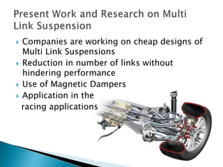 Mutli Link Suspension | PPTX