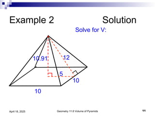 Volume of pyramids geometry secondary .ppt
