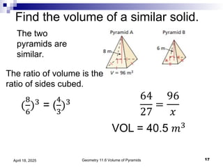 Volume of pyramids geometry secondary .ppt