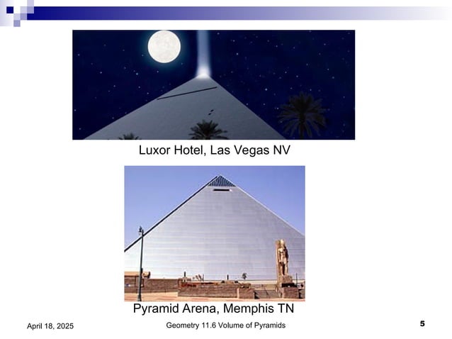 Volume of pyramids geometry secondary .ppt