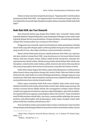 kontekstualisasi pemahaman hadis nabawi. | PDF