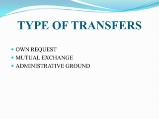 Transfer policy for gov employee in IRpdf | PDF