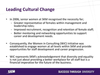 ICWES15 - Women Leading Diversity at SKM. Presented by Ms Alison ...