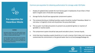 Introduction to Hazardous Waste Authorization | PDF