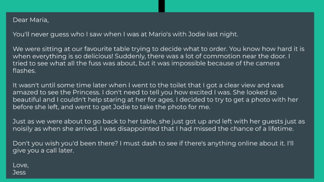 IGCSE ESL Informal Email Narrative | PDF