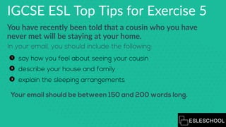 IGCSE ESL Informal Email Descriptive | PDF