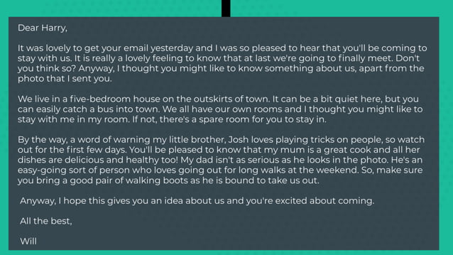 Igcse Esl Informal Email Descriptive Ppt