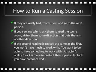 Casting Procedures PPT - Casting and rehearsal sessions | PPT