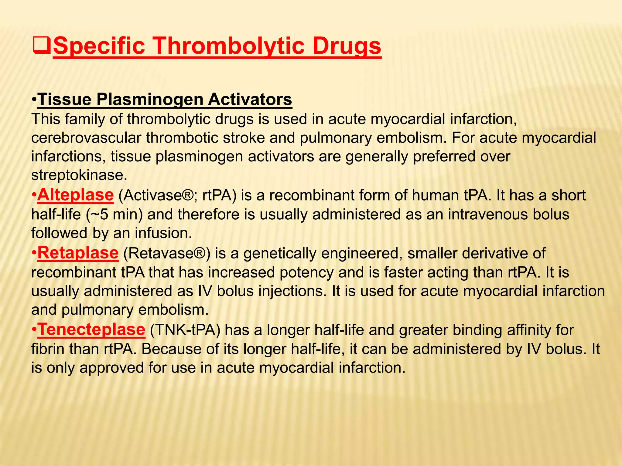 Myocardial Infarction treatment drugs | PPTX
