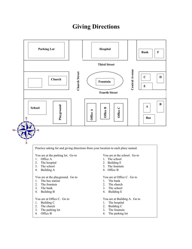 Giving Direction (speaking I ) | PDF