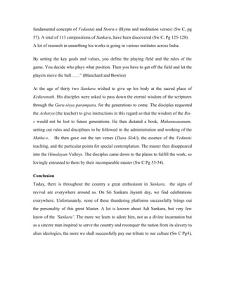The life of Adi Shankara - A Management lesson | DOC