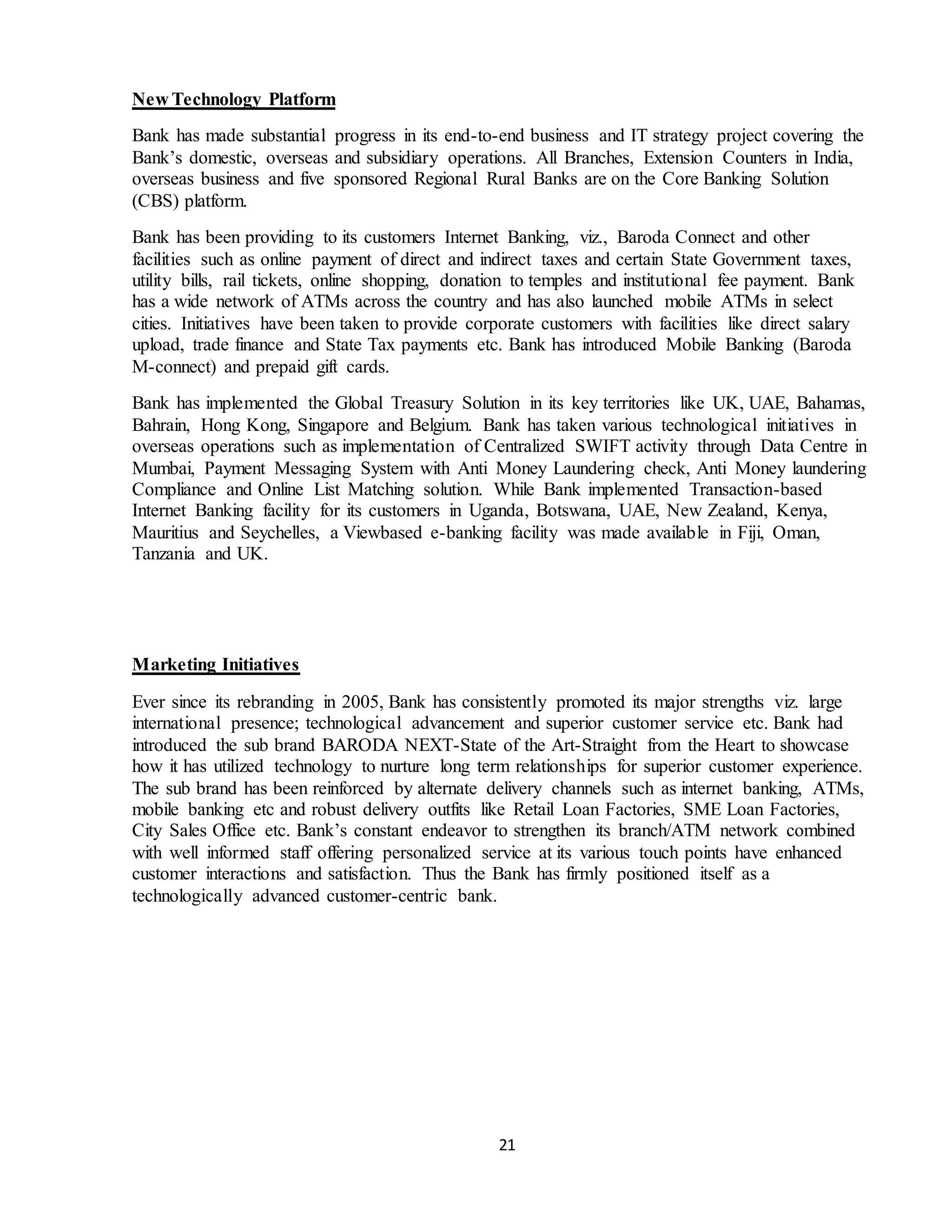 Report on bank of baroda | DOCX