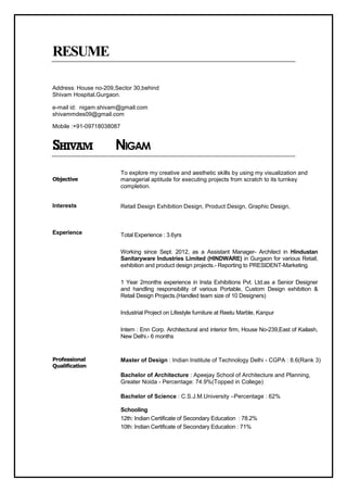 Shivam Nigam-Resume | PDF