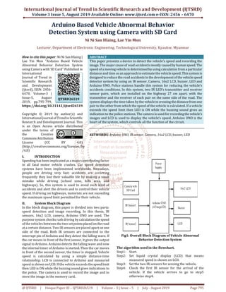 Arduino Based Vehicle Abnormal Behavior Detection System using Camera with SD Card | PDF ...