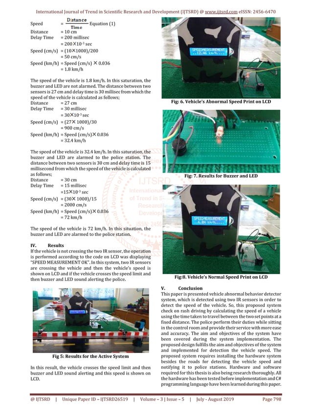 Arduino Based Vehicle Abnormal Behavior Detection System Using Camera With Sd Card