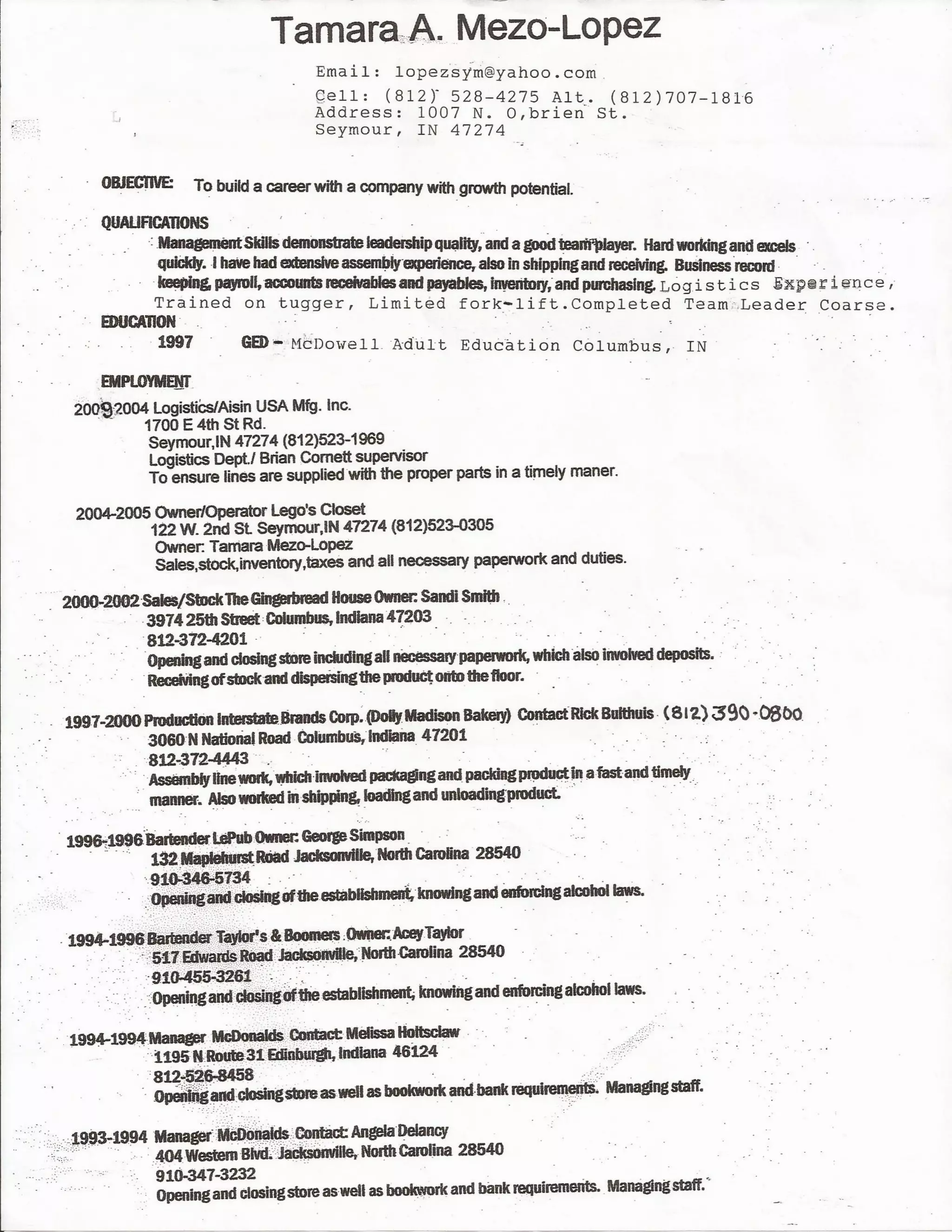 tammy resume | PDF