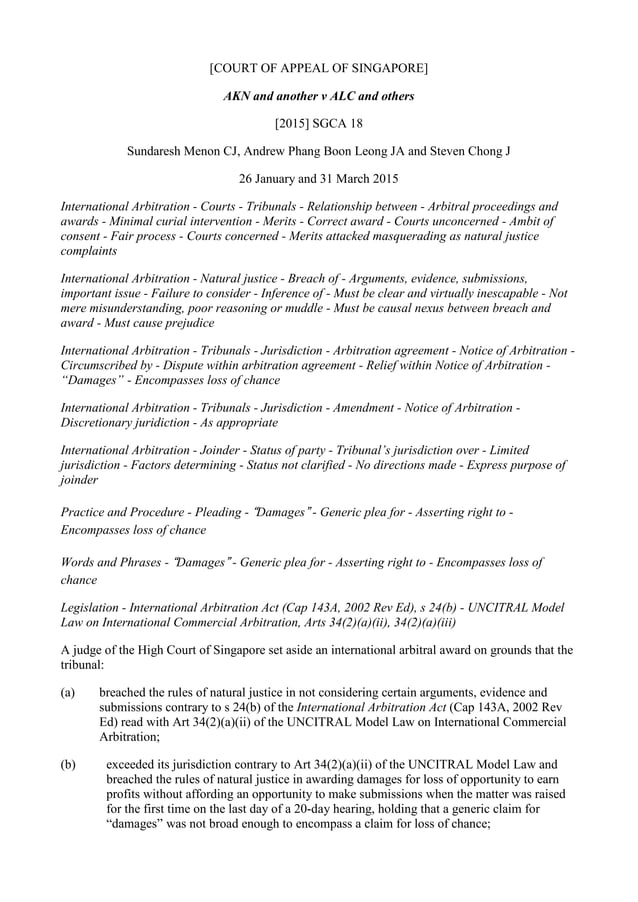 AKN v ALC head note | PDF