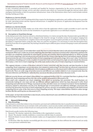 Data Storage Issues in Cloud Computing | PDF