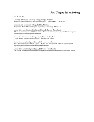Schwallenberg Jan 16 - Resume | DOC