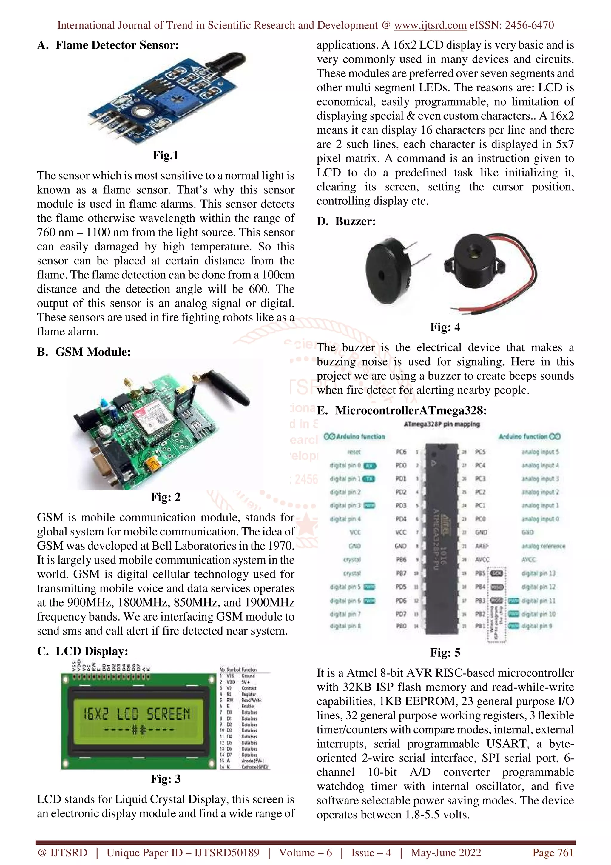 Fire Detection System using GSM Module | PDF