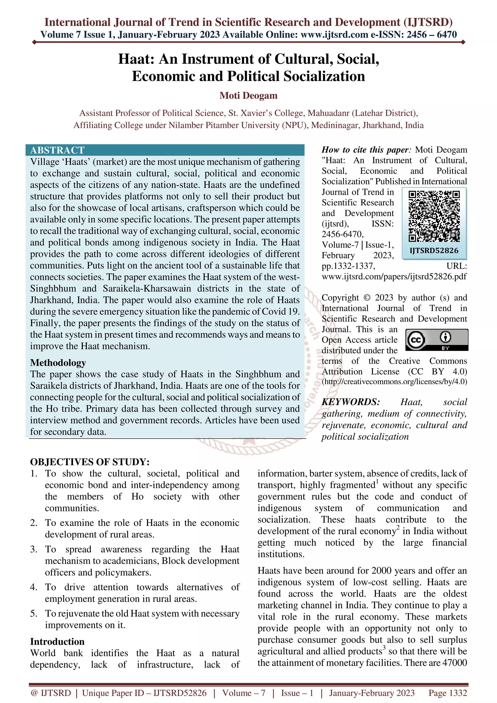 Haat An Instrument of Cultural, Social, Economic and Political ...