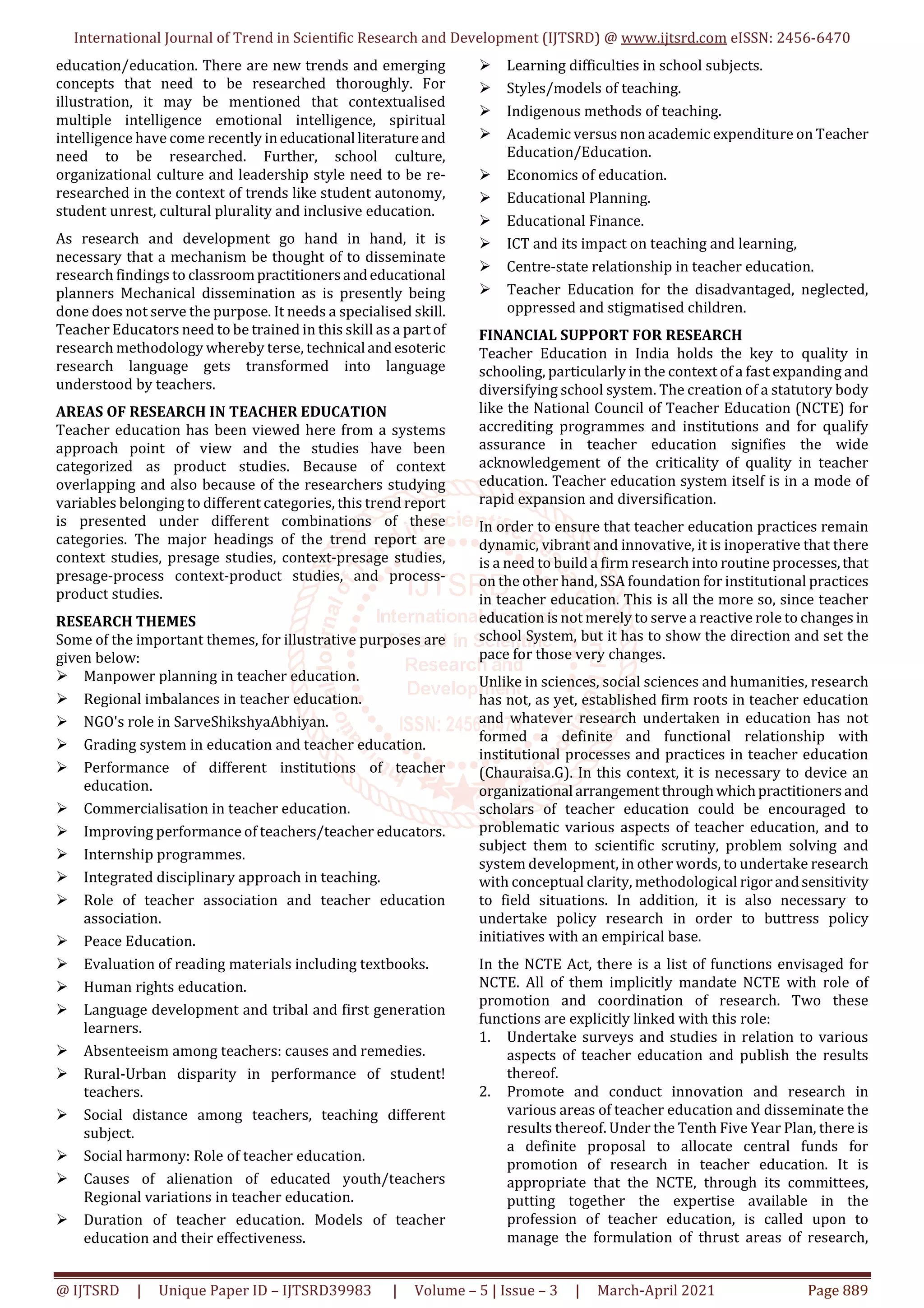 Research in Teacher Education | PDF