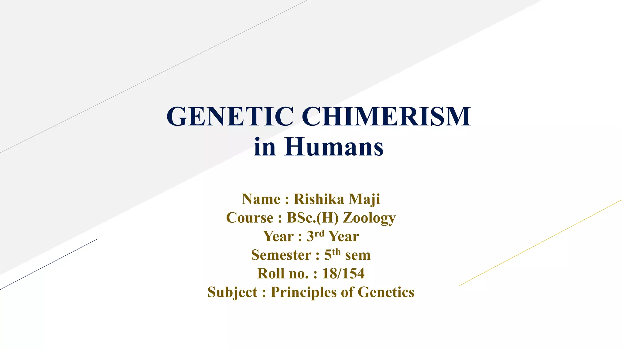 Genetic Chimerism | PPTX