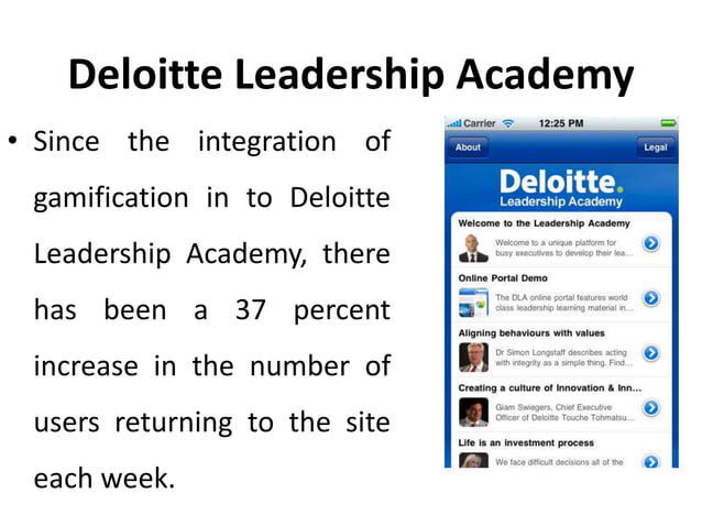 Deloitte leadership academy - Gamification in training and development ...