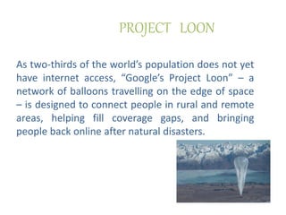 google project loon ppt for seminar | PPTX