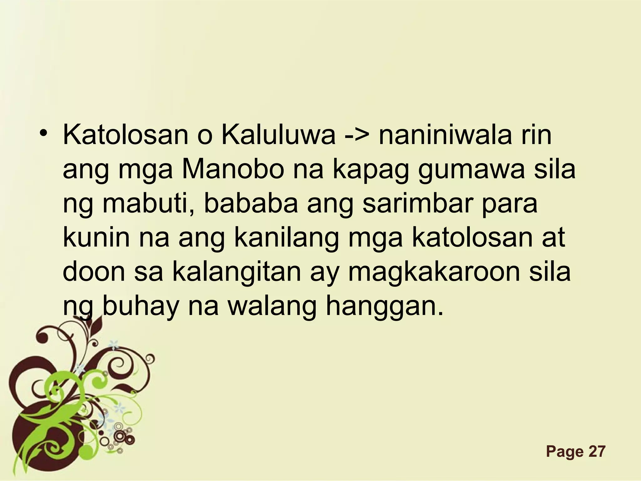 TULALANG: Epiko ng mga Manobo | PPT