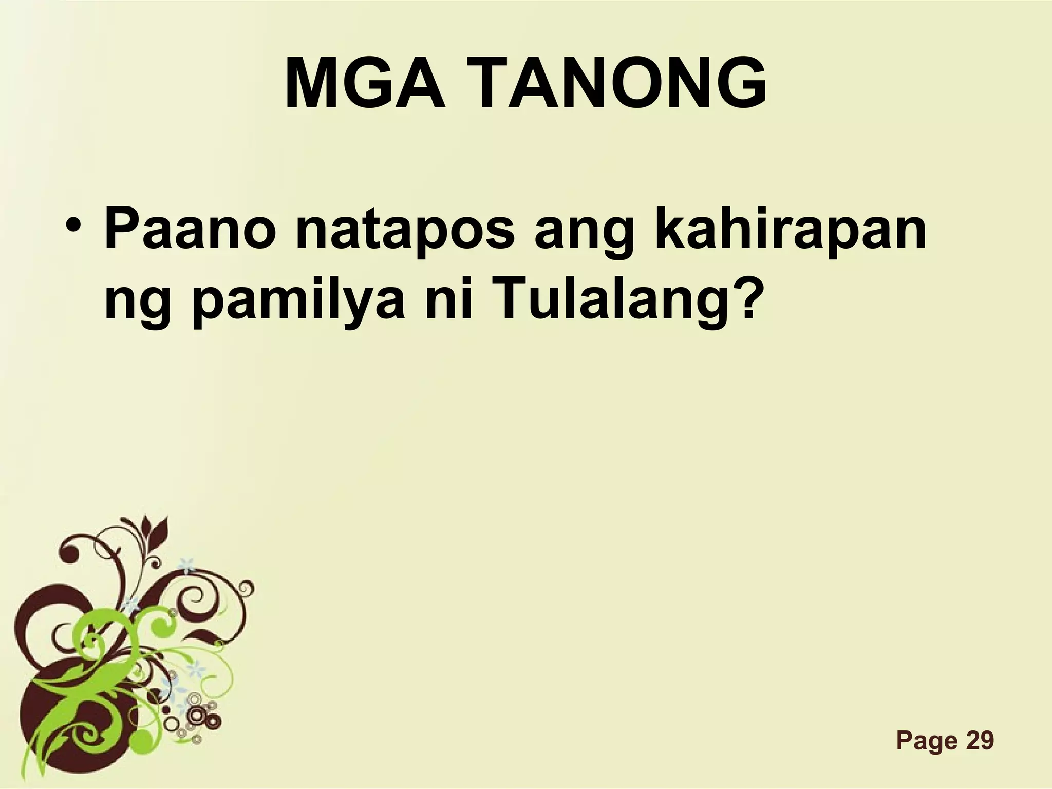 TULALANG: Epiko ng mga Manobo | PPT