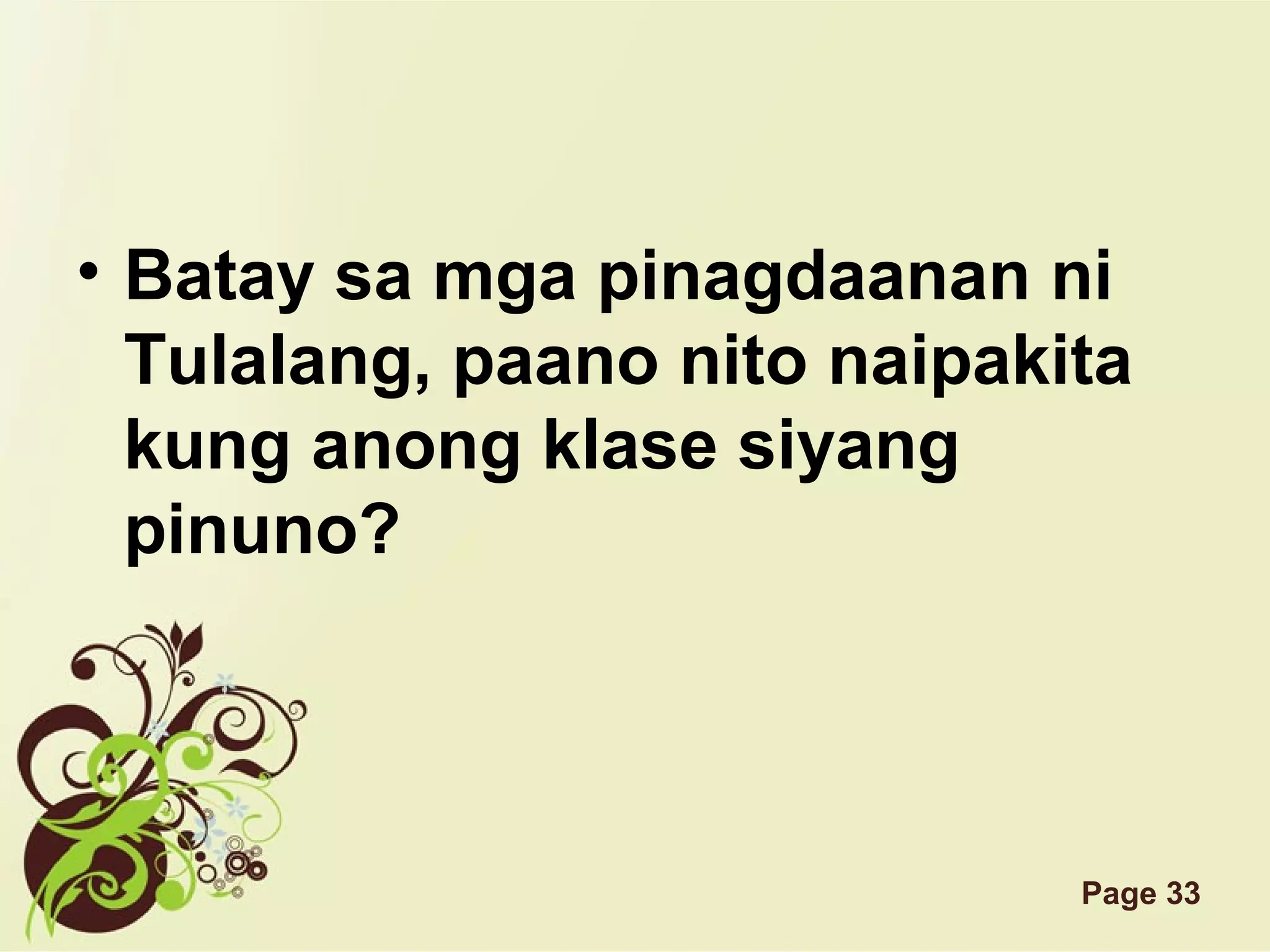 TULALANG: Epiko ng mga Manobo | PPT