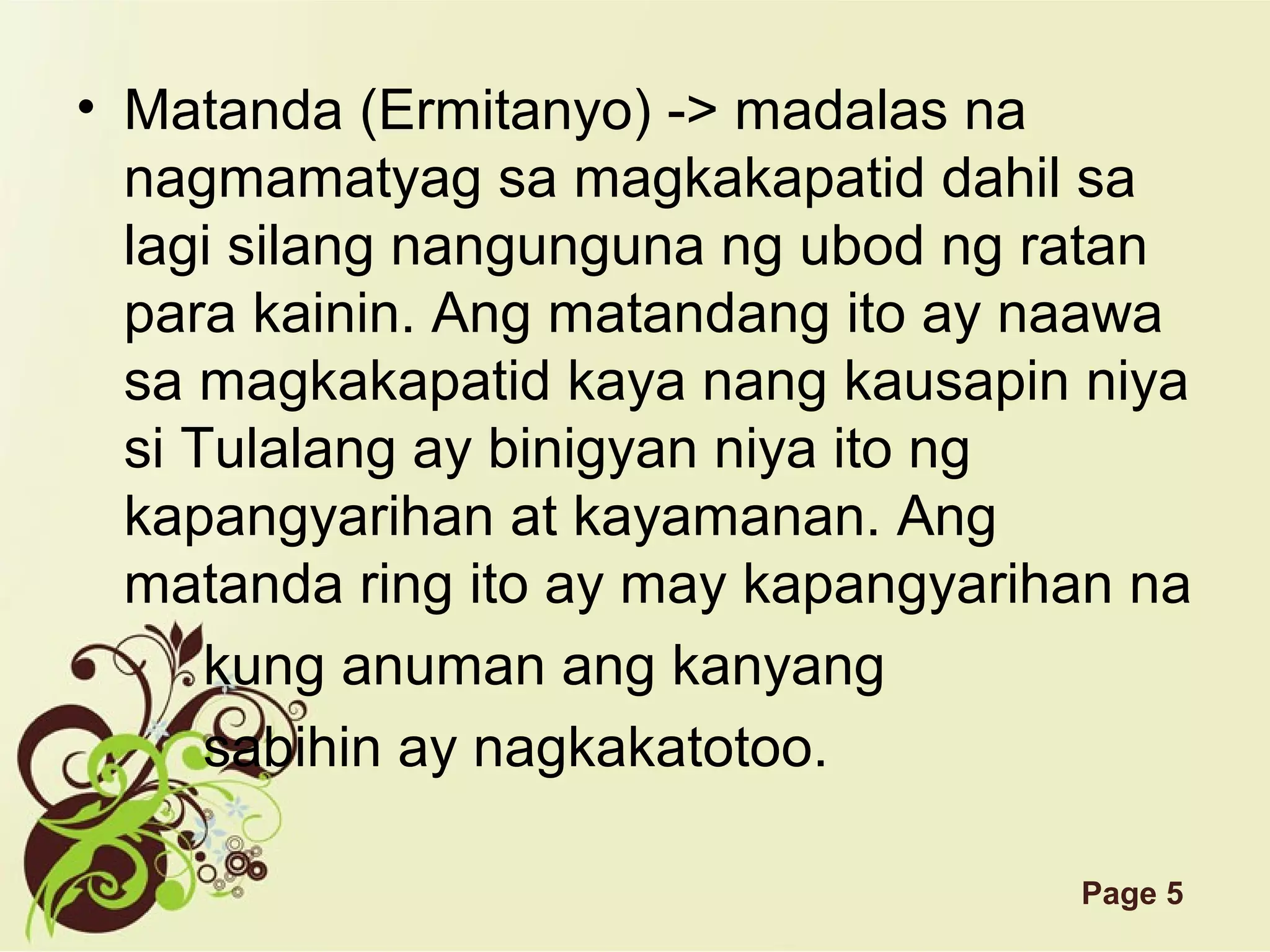 TULALANG: Epiko ng mga Manobo | PPT