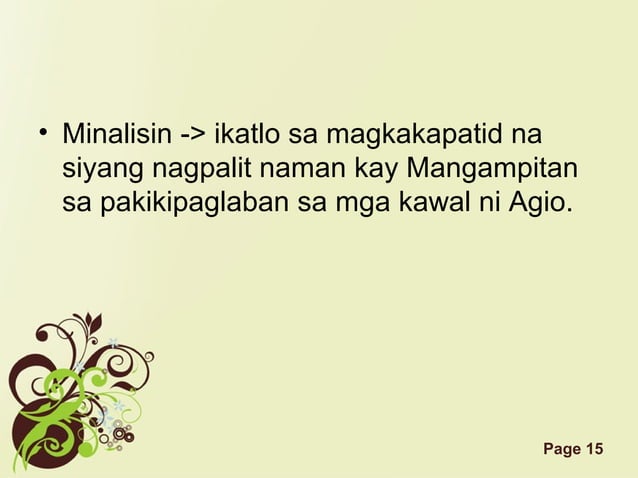 TULALANG: Epiko ng mga Manobo | PPT