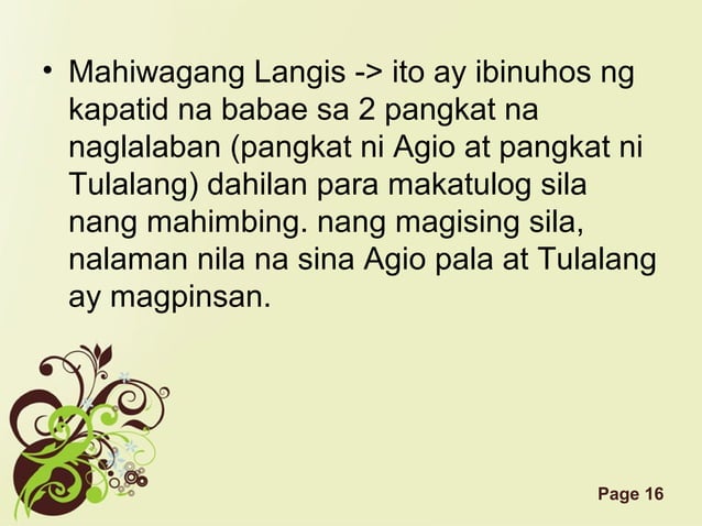 TULALANG: Epiko ng mga Manobo | PPT