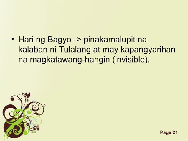 TULALANG: Epiko ng mga Manobo | PPT