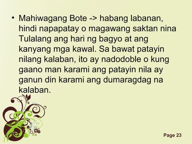 TULALANG: Epiko ng mga Manobo | PPT