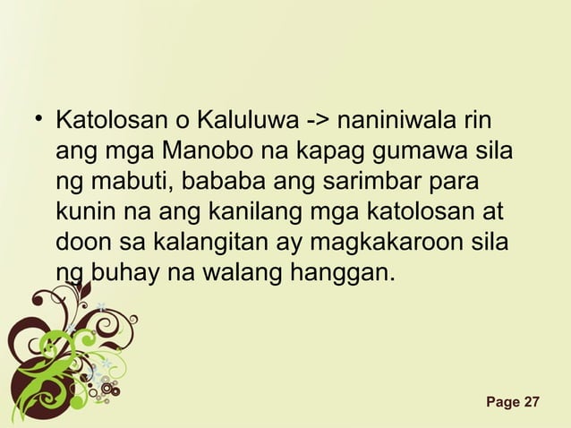 TULALANG: Epiko ng mga Manobo | PPT