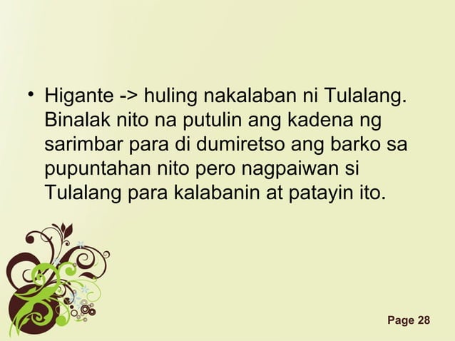TULALANG: Epiko ng mga Manobo | PPT