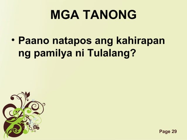 TULALANG: Epiko ng mga Manobo | PPT