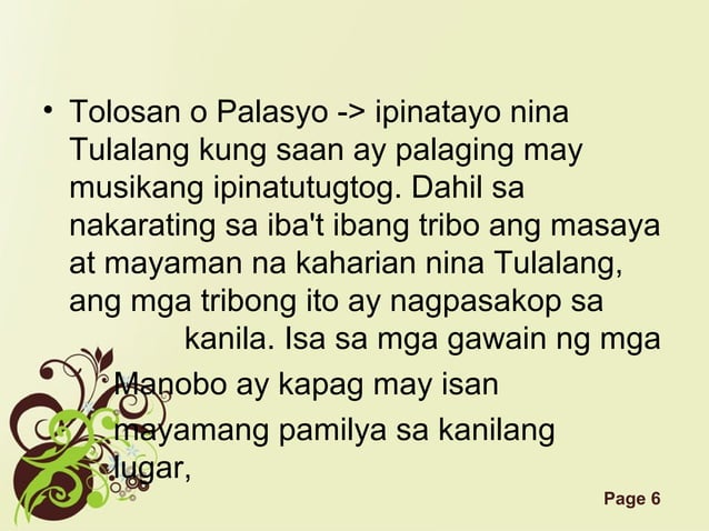 TULALANG: Epiko ng mga Manobo | PPT
