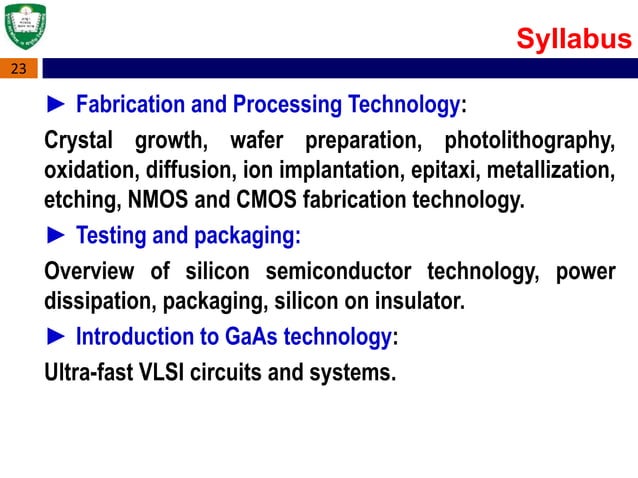 VLSI FUNDAMENTALS--ABU SYED KUET | PPT VLSI FUNDAMENTALS--ABU SYED KUET | PPT