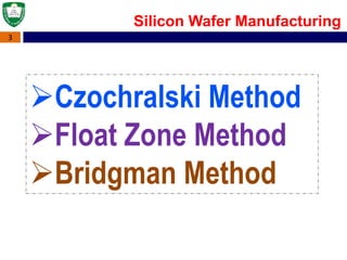 Wafer Fabrication, CZ Method--ABU SYED KUET | PPTX
